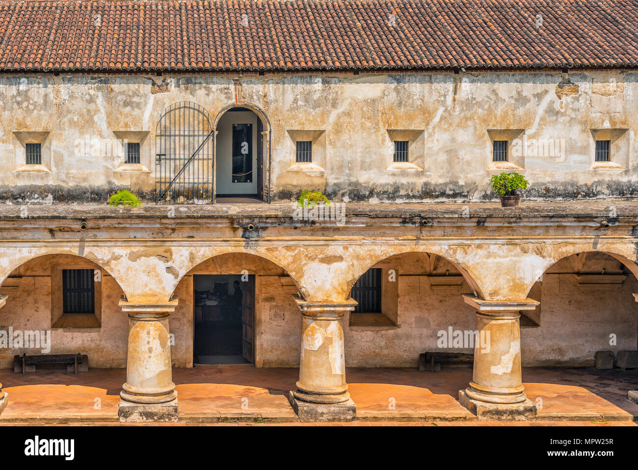 Courtyard of Capuchins Monastery in Antigua de Guatemala, Guatemala ...