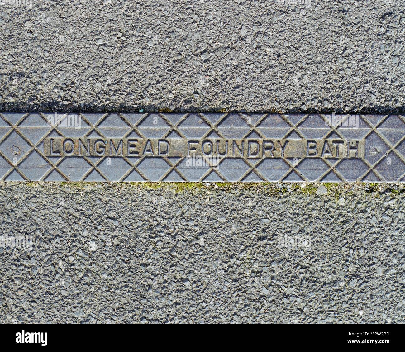 Pavement rainwater gully cover plate made by Longmead Foundry, Bath ...
