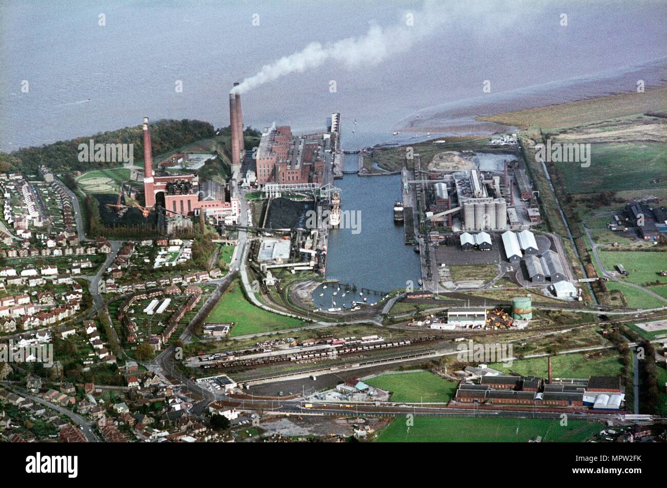 Portishead Dock, North Somerset, 1970. Artist: Jim Hancock Stock Photo ...