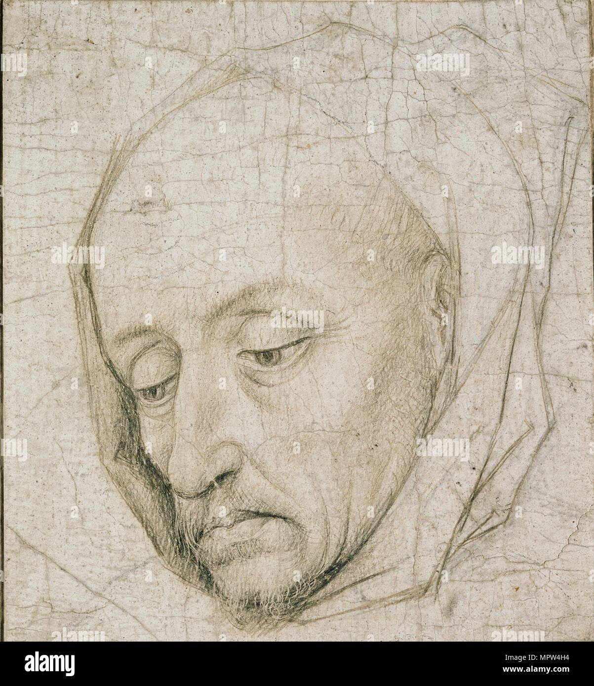 Study of the Head of an old Man, 15th century. Artist: Rogier Van der ...