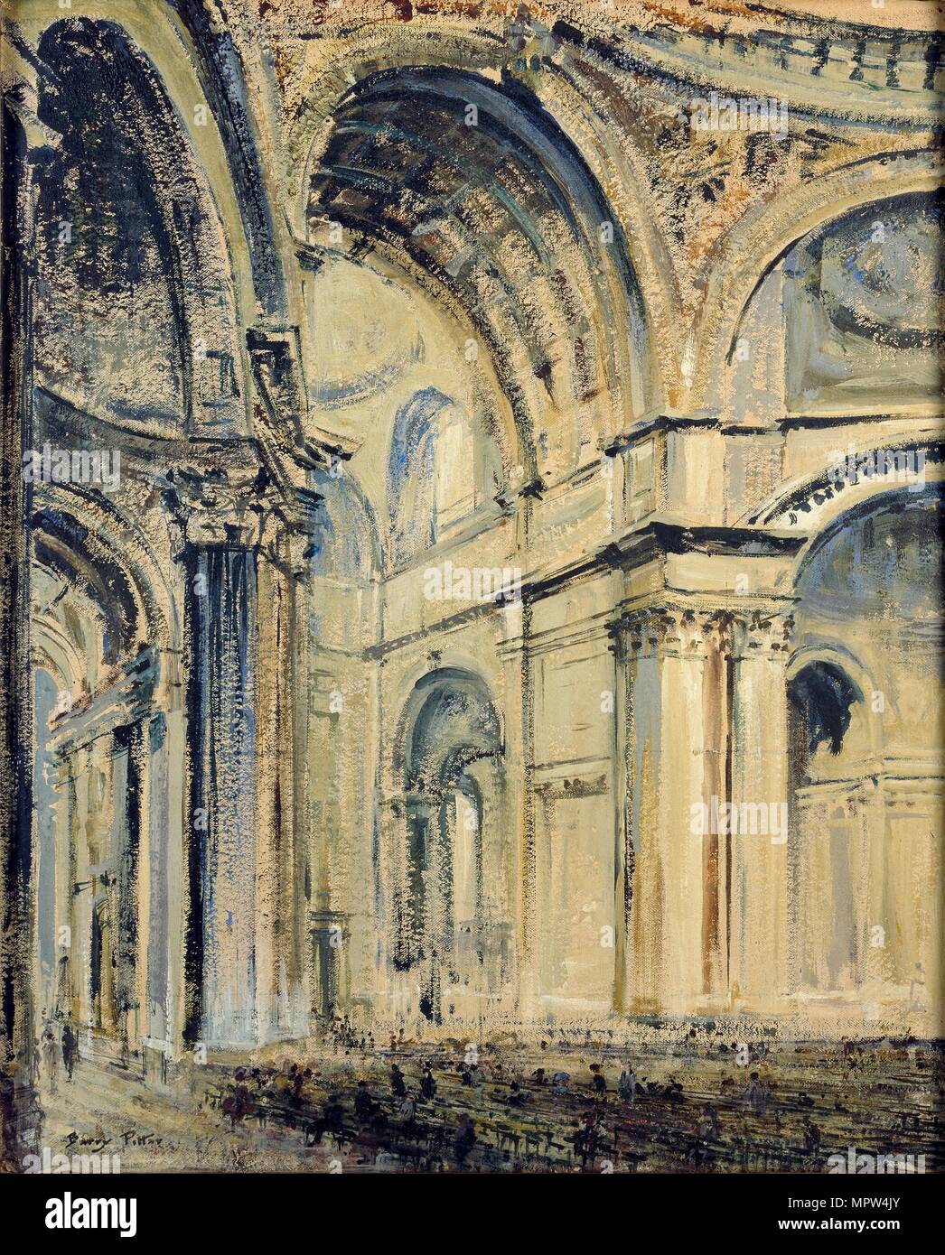 Interior of St Paul's Cathedral, c1910 Artist: JF Barry Pittar Stock ...