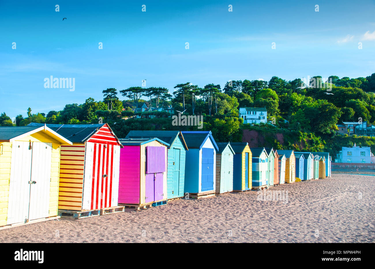 Old Style Beach Huts Stock Photo - Alamy
