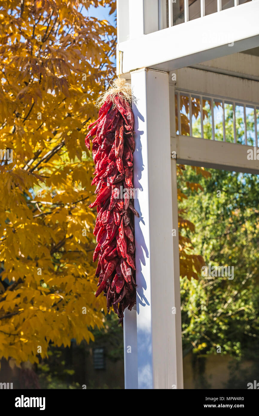 Dried new mexico peppers hanging hi-res stock photography and images ...