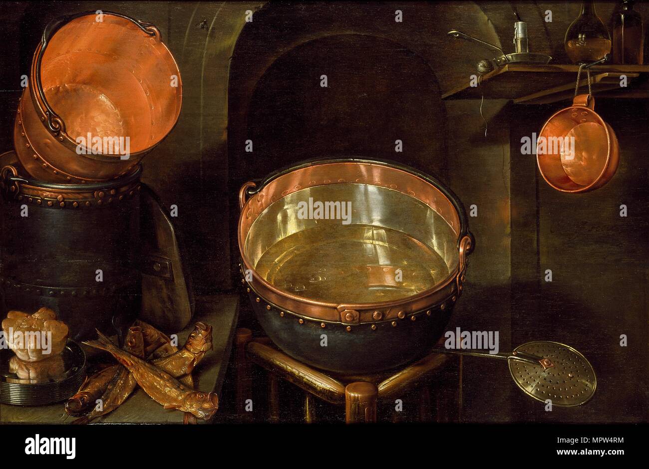 Still Life of Kitchen Utensils, early 17th century. Artist: Cornelis ...