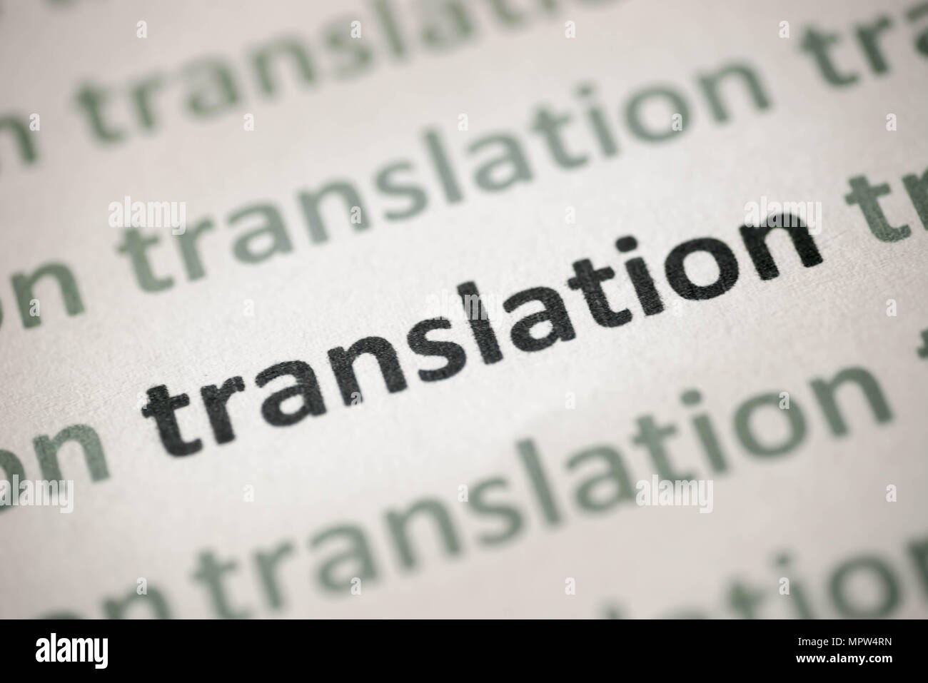Printed translation hi-res stock photography and images - Alamy