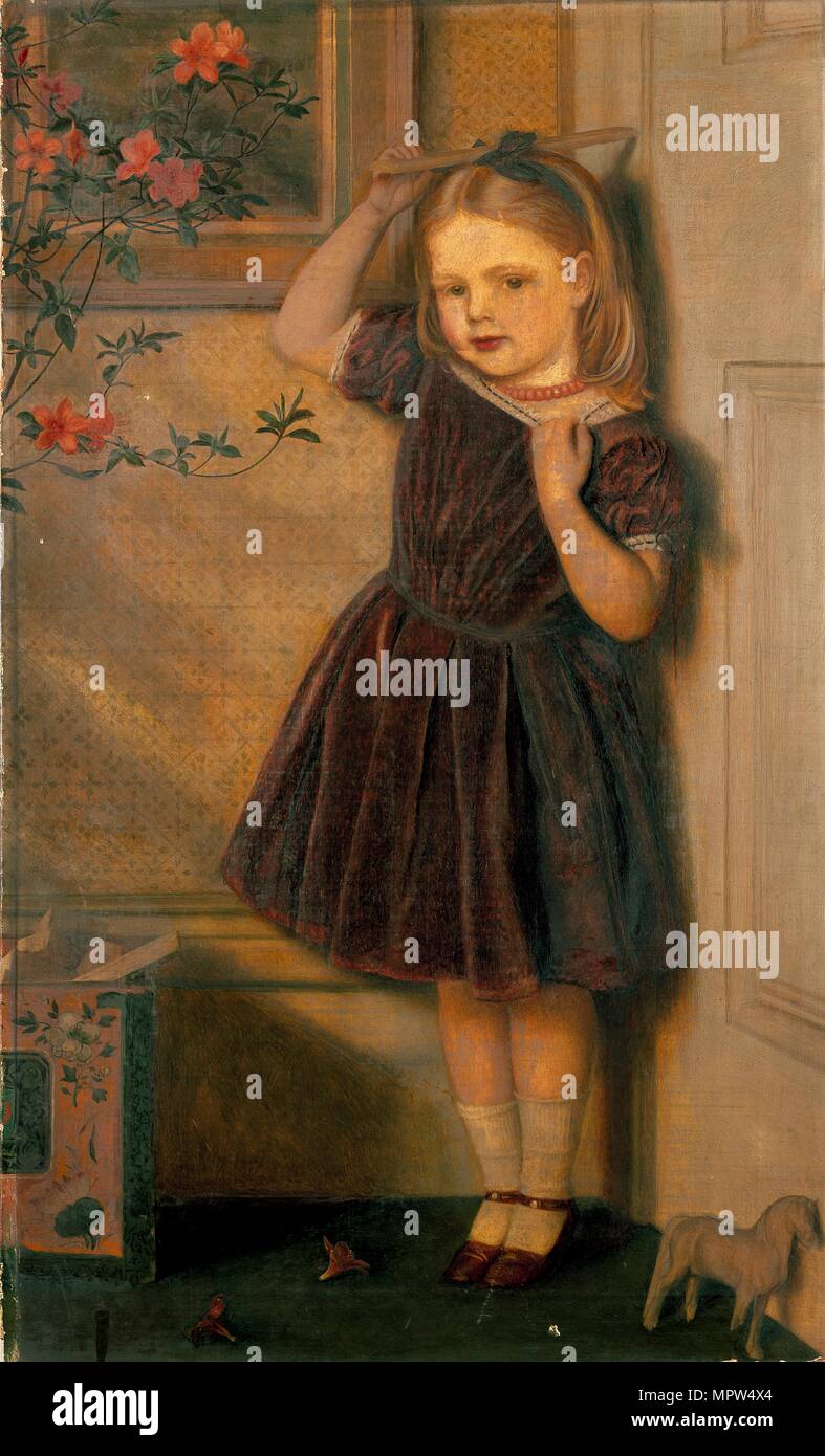 Cecily Ursula, aged three years, exhibited 1867. Artist: Arthur Hughes ...