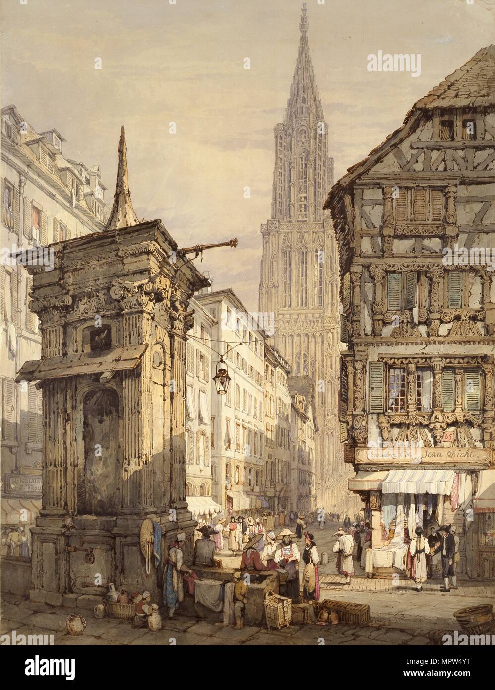 A View in Strasbourg, 1822. Artist: Samuel Prout Stock Photo - Alamy
