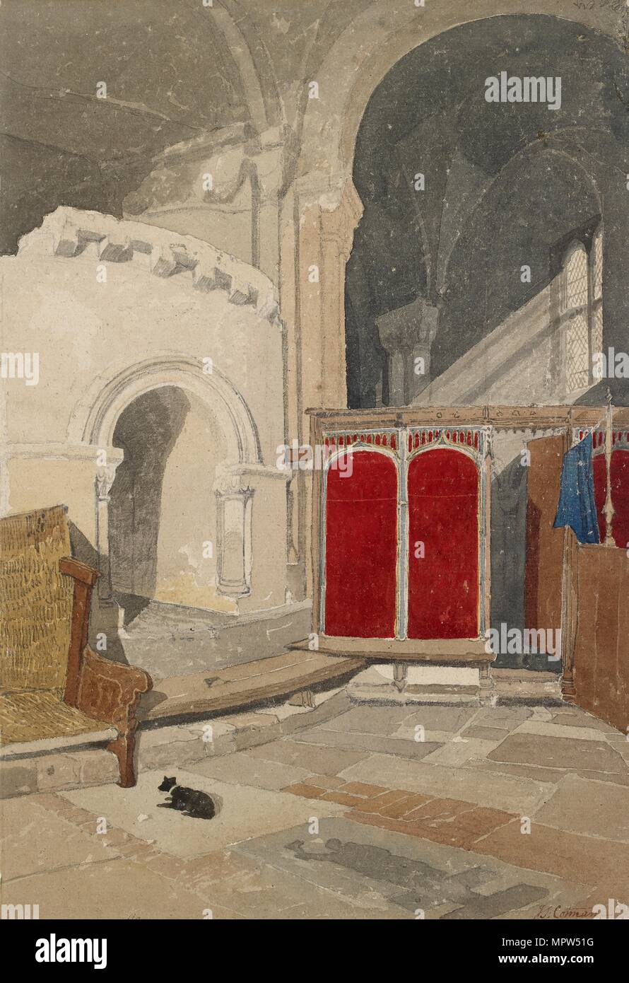 Interior of the Eastern Ambulatory of the Apse of Norwich Cathedral ...