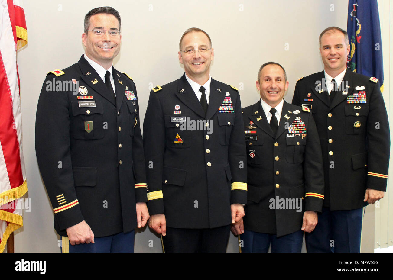 From left, Col. Ed Chamberlayne, U.S. Army Corps of Engineers ...