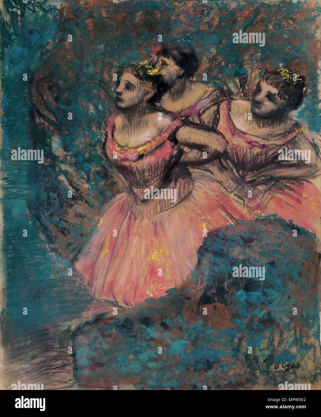 Three Dancers in Red, 1896 Stock Photo - Alamy