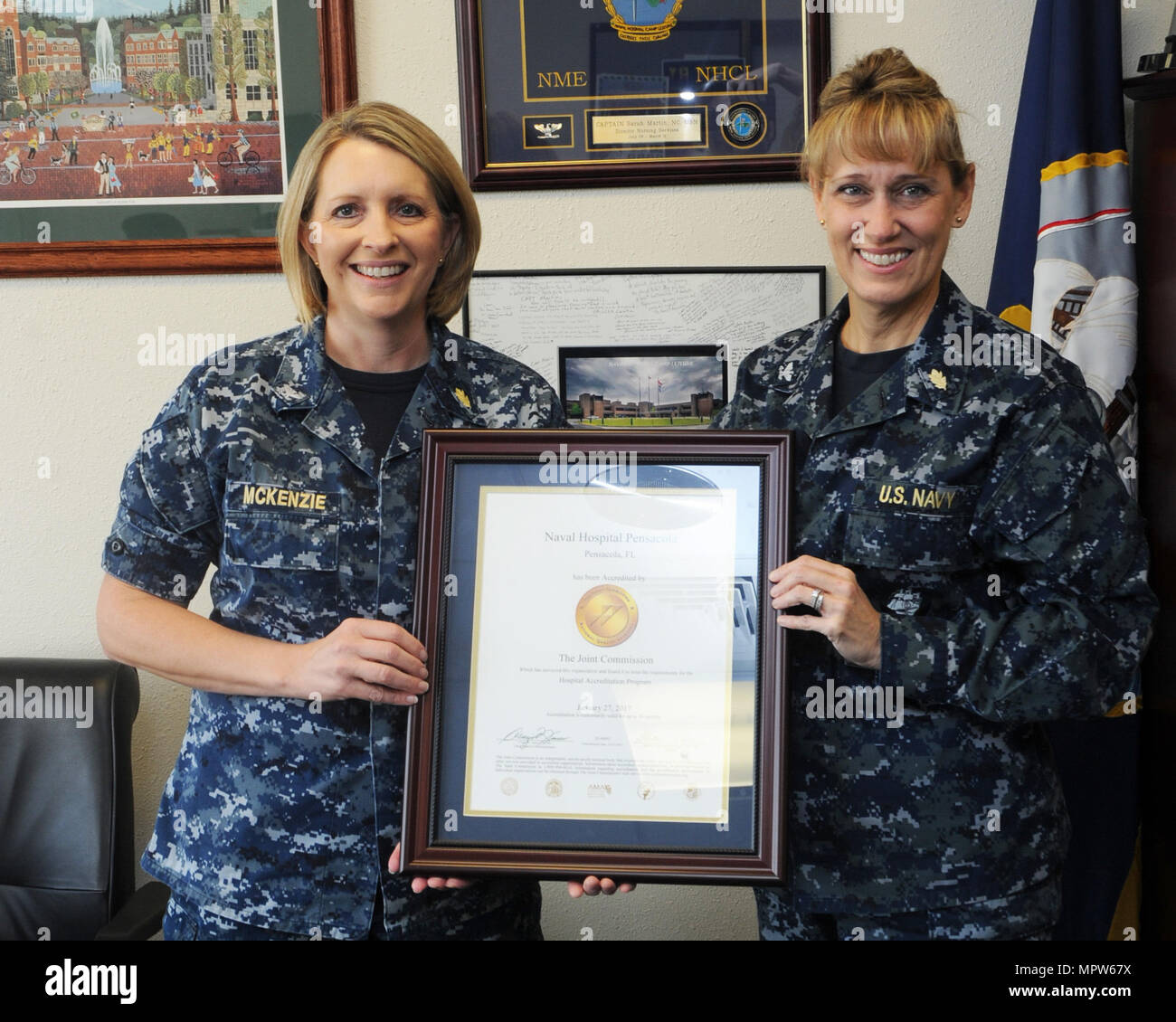 Capt. Sarah Martin, commanding officer, Naval Hospital Pensacola, and ...