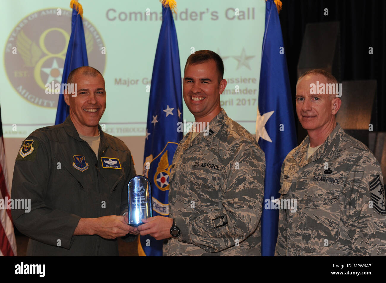U.S. Air Force Maj. Gen. Thomas Bussiere, Eighth Air Force commander ...