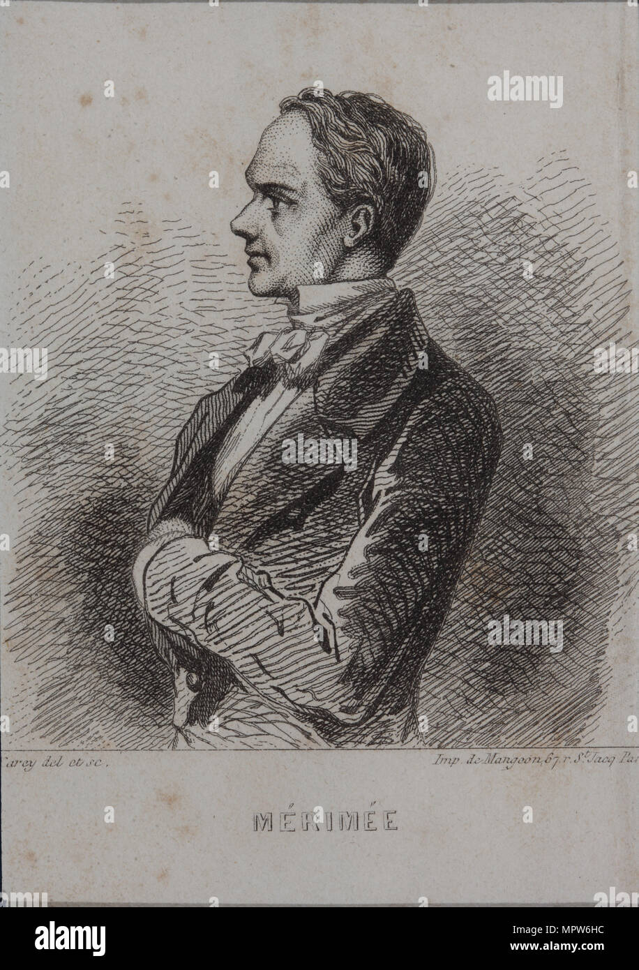 Portrait of the writer Prosper Mérimée (1803-1870), 1857 Stock Photo ...