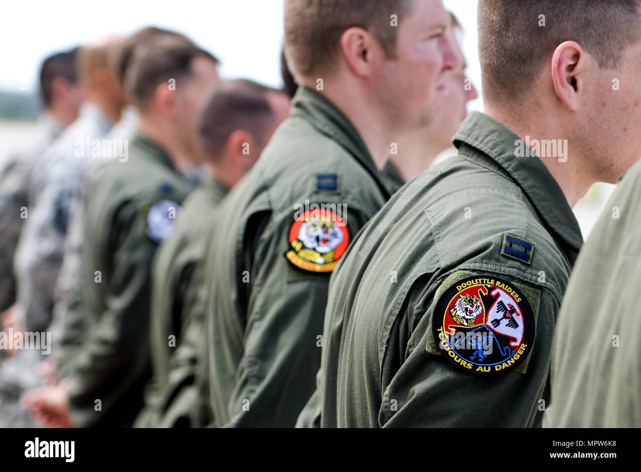 Members of the 34th Bomb Squadron from Ellsworth Air Force Base, S.D ...