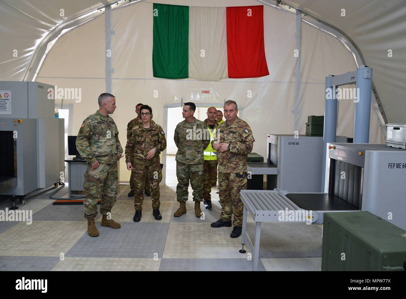 Italian Air Force 1st Lt. Laura D’Orso (center), deputy commander of ...