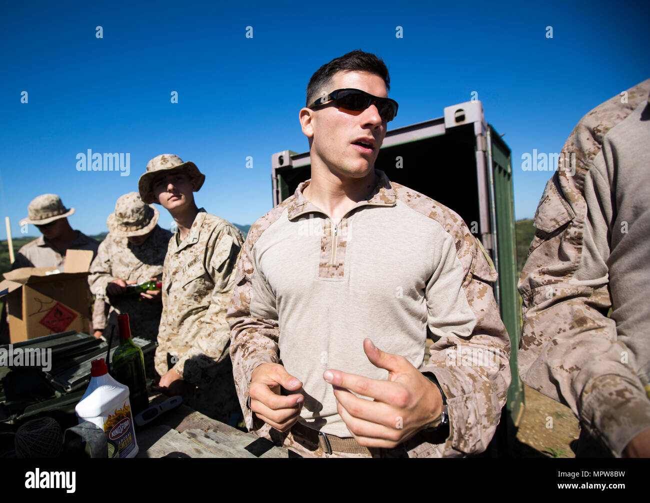 U.S. Marine Corps 1st Lt. Hunter Wood a combat engineer officer with ...