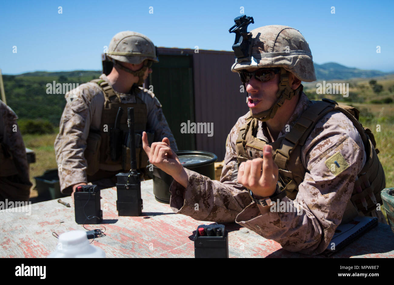 U.S. Marine Corps 1st Lt. Hunter Wood a combat engineer officer with ...
