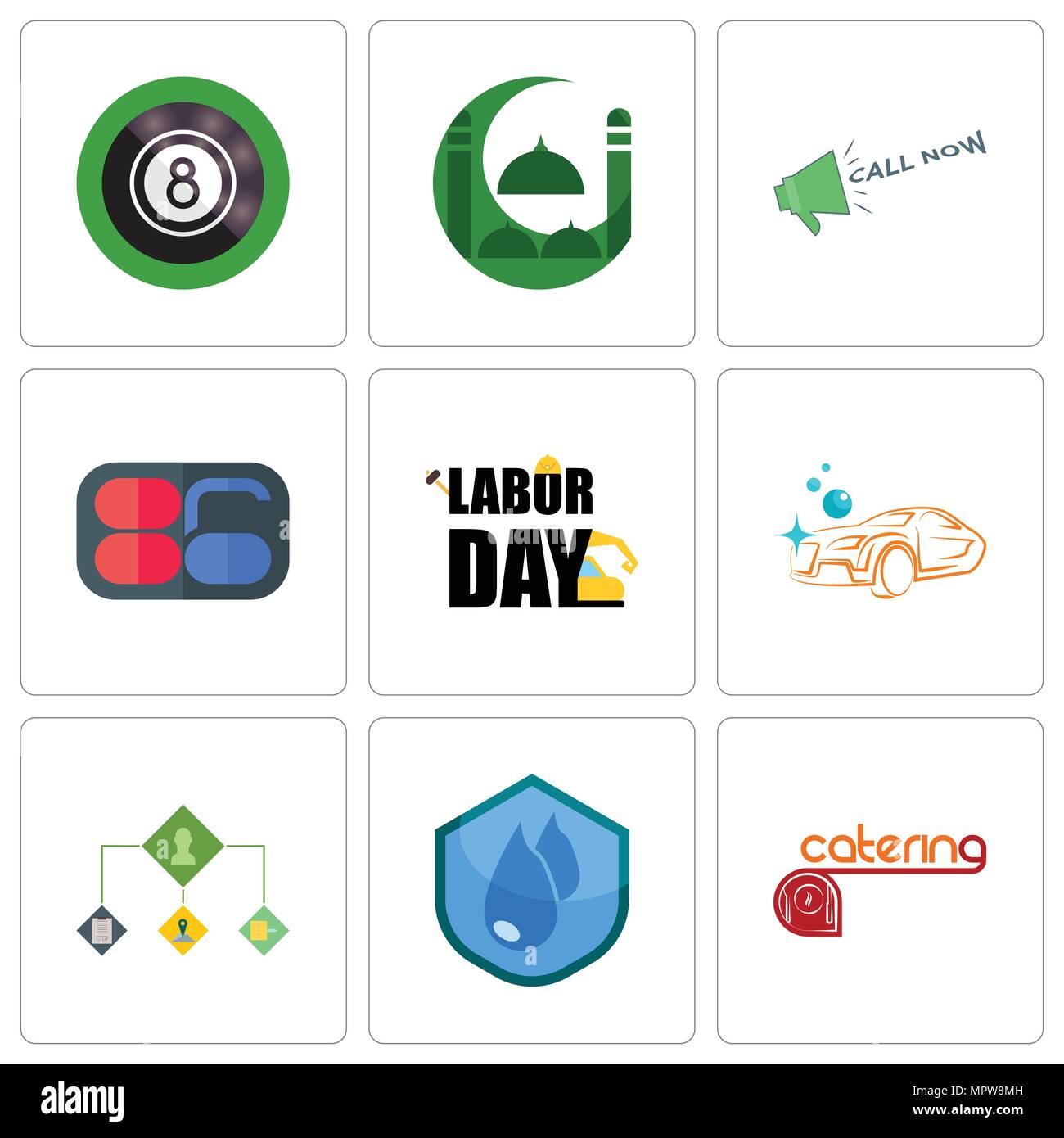 Mosque pool water Stock Vector Images - Alamy