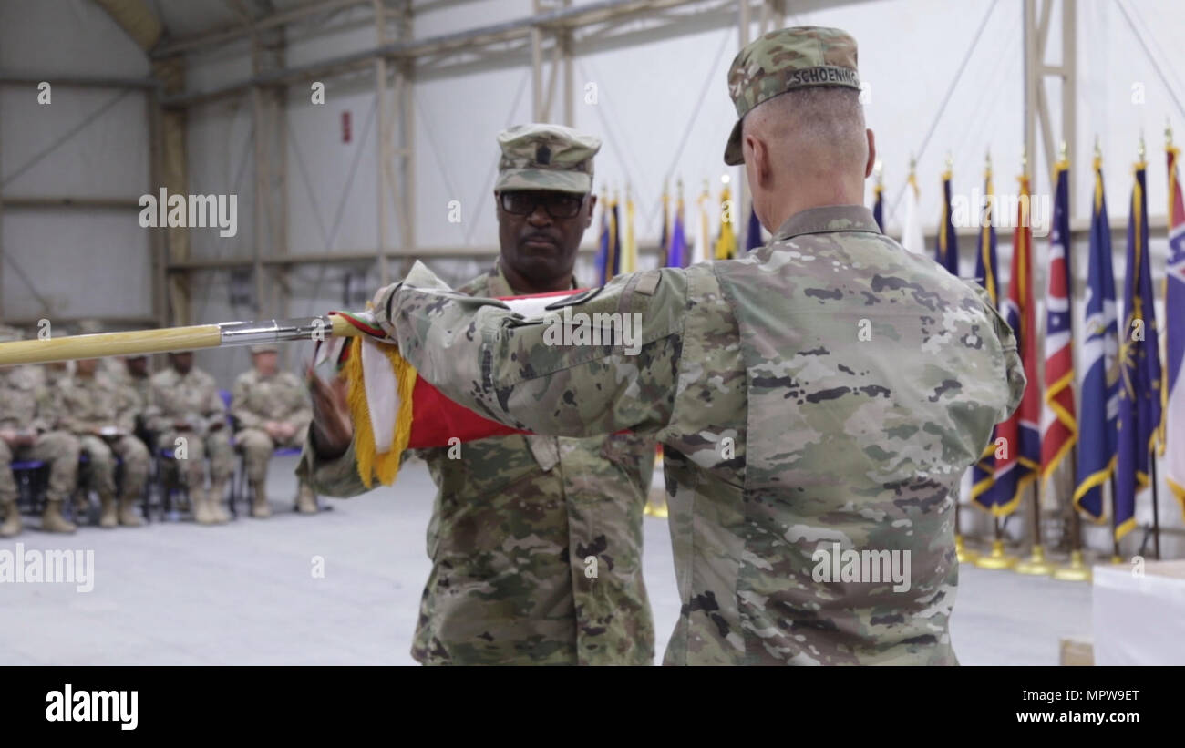 (Left to Right) Command Sgt. Maj. Anthony Simms and Col. Charles M ...