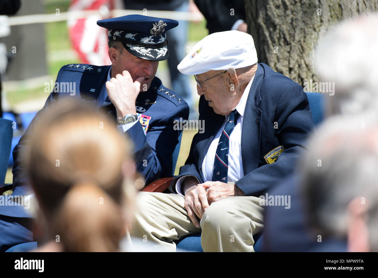 Chief of the Staff of the Air Force, Gen. David L. Goldfein, talks to ...