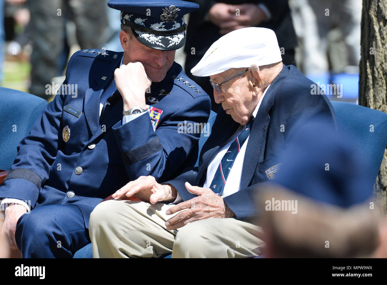 Chief of the Staff of the Air Force, Gen. David L. Goldfein, talks to ...