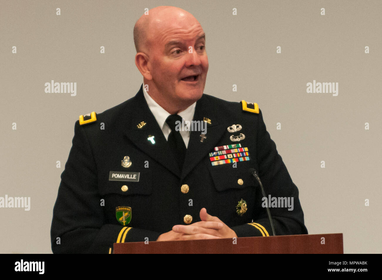 U.S. Army Reserve Chaplain (Col.) Alan Pomaville, provides words of ...