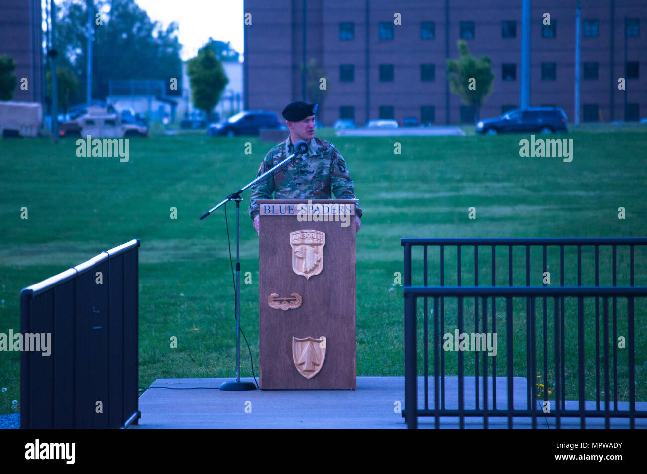U.S Army Lt. Col. Ryan Wylie, outgoing commander of 1st Battalion, 26th ...