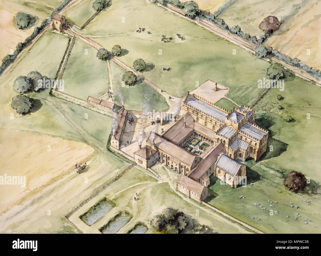 Priory of the middle ages hi-res stock photography and images - Alamy