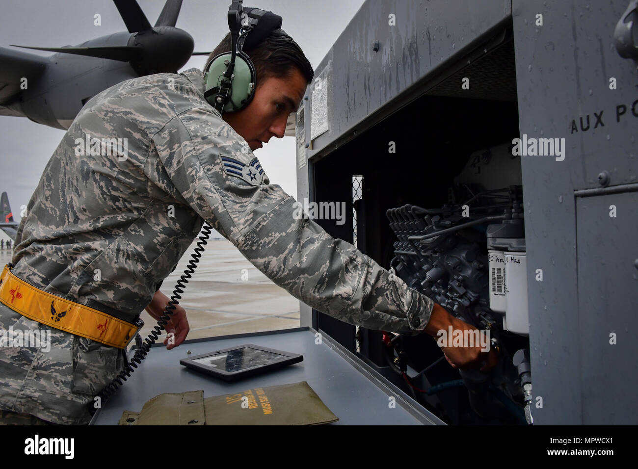 U S Air National Guard Member Senior Airman Santos Casaus From The