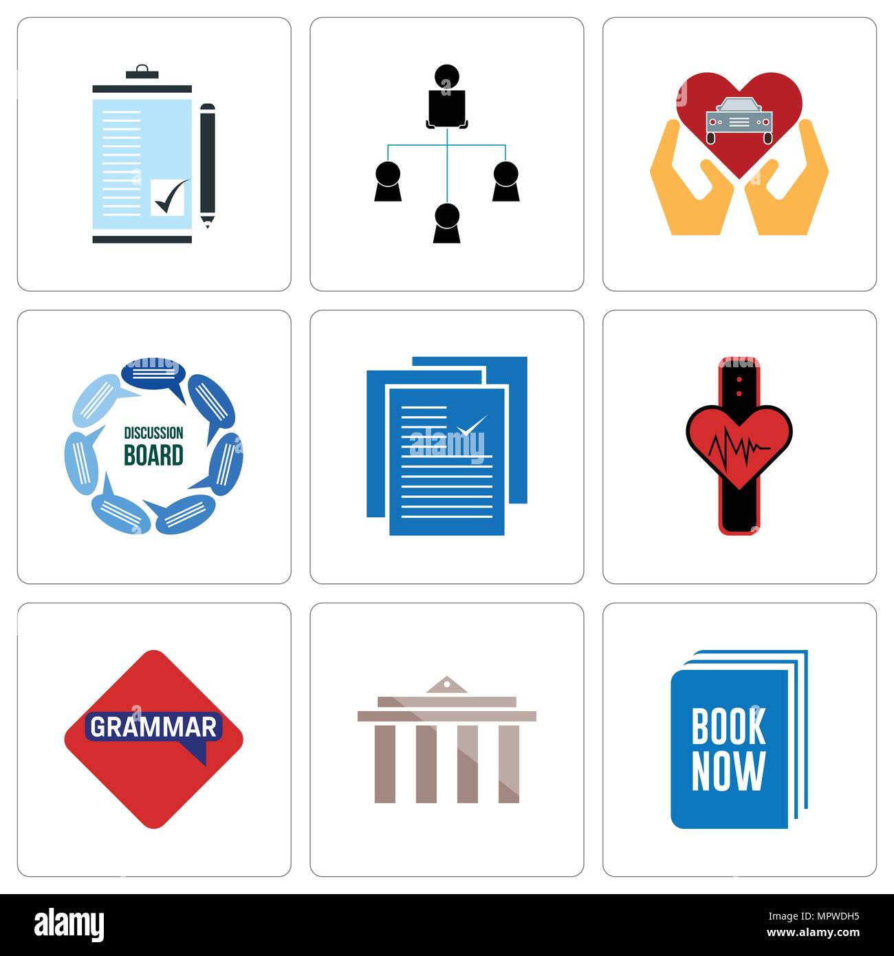 Grammar icons Stock Vector Images - Alamy