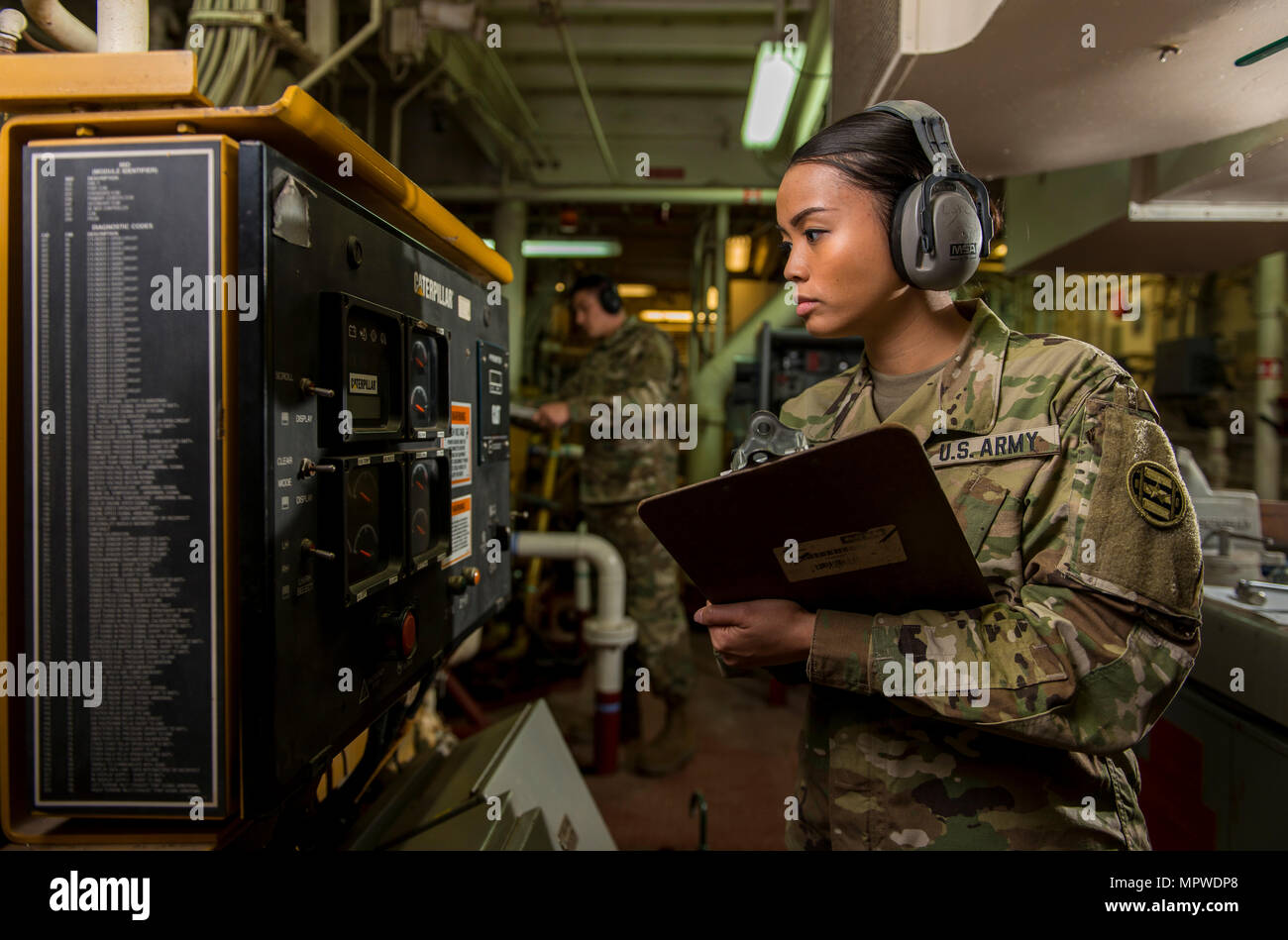 Spc. Angelina Utanes, a U.S. Army Reserve watercraft operator Soldier ...