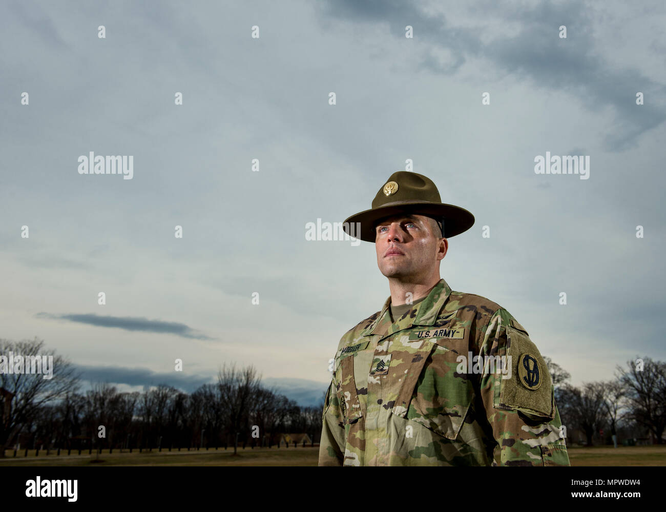 Sgt. 1st Class Joshua Moeller, U.S. Army Reserve drill instructor and ...