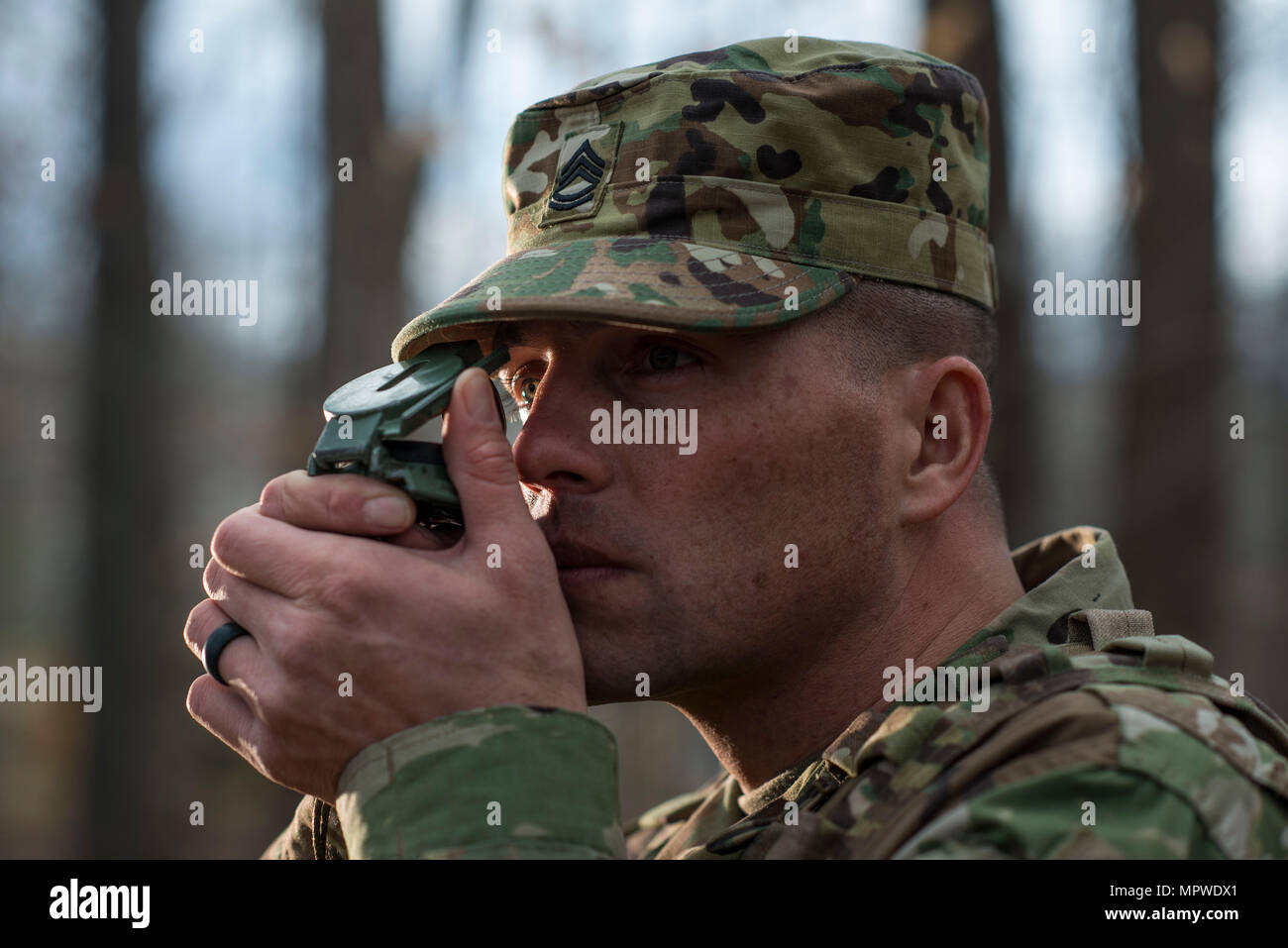 Sgt. 1st Class Joshua Moeller, U.S. Army Reserve drill instructor and ...