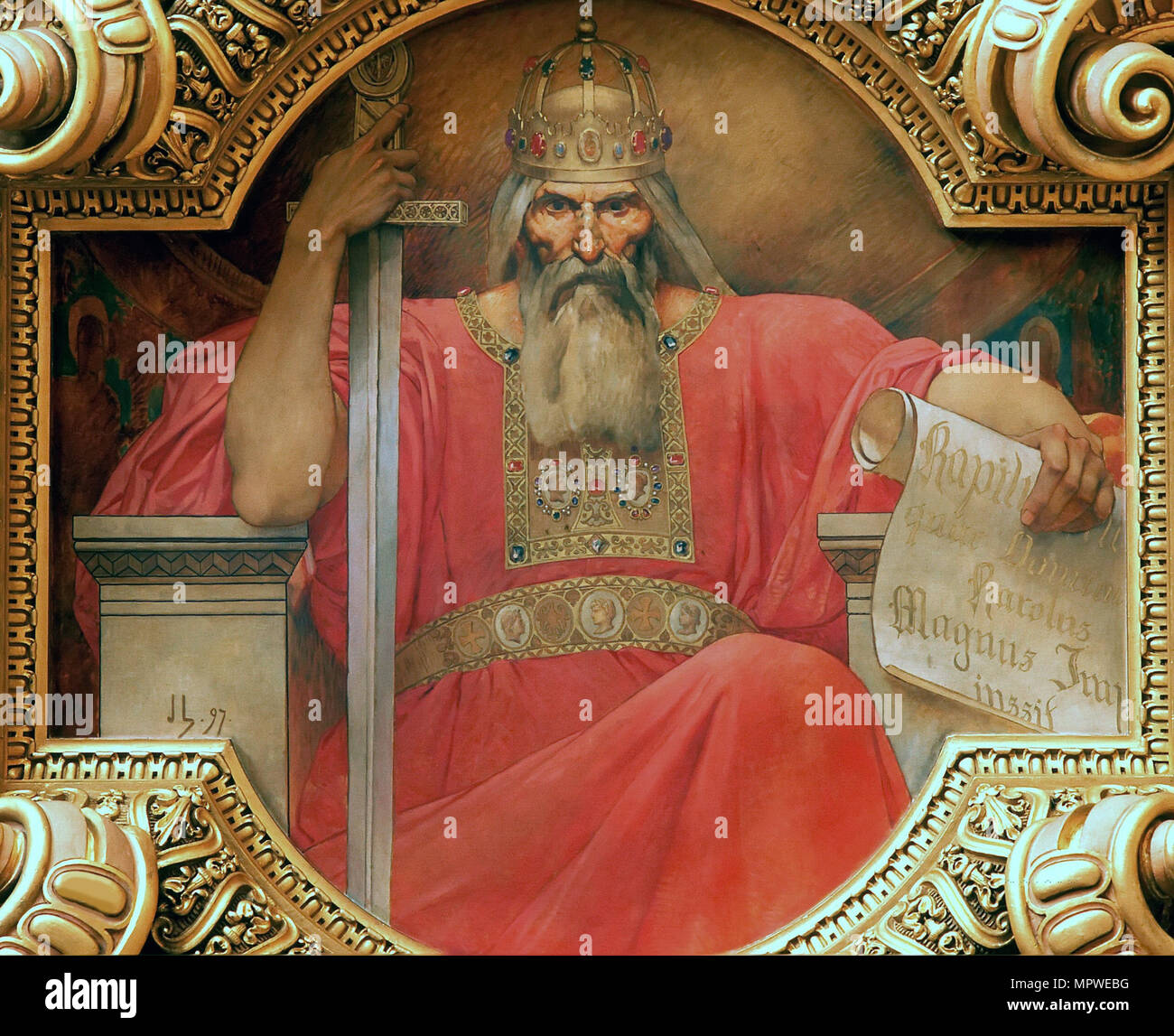 Charles the Great, King of the Franks, 1897 Stock Photo - Alamy