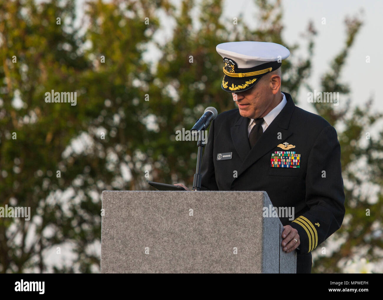 U.S. Navy Cmdr. Mark. Winward, chaplain, Marine Corps Forces Special ...