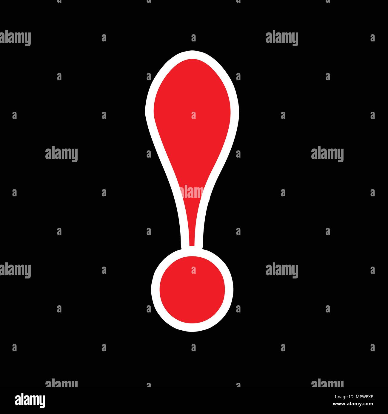 red exclamation mark vector Stock Vector Image & Art - Alamy