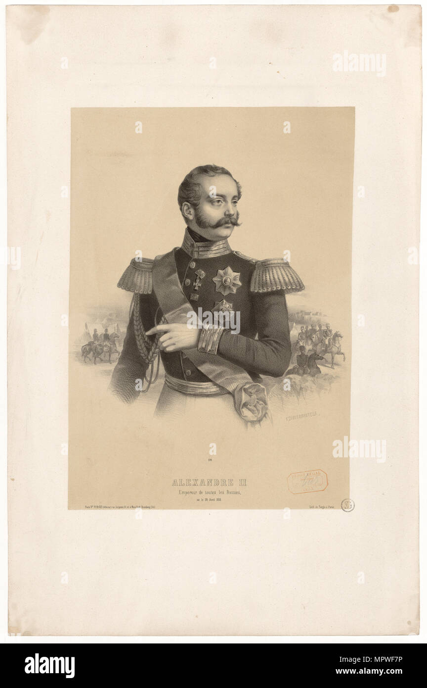 Emperor Alexander II (1818-1881), 1855 Stock Photo - Alamy
