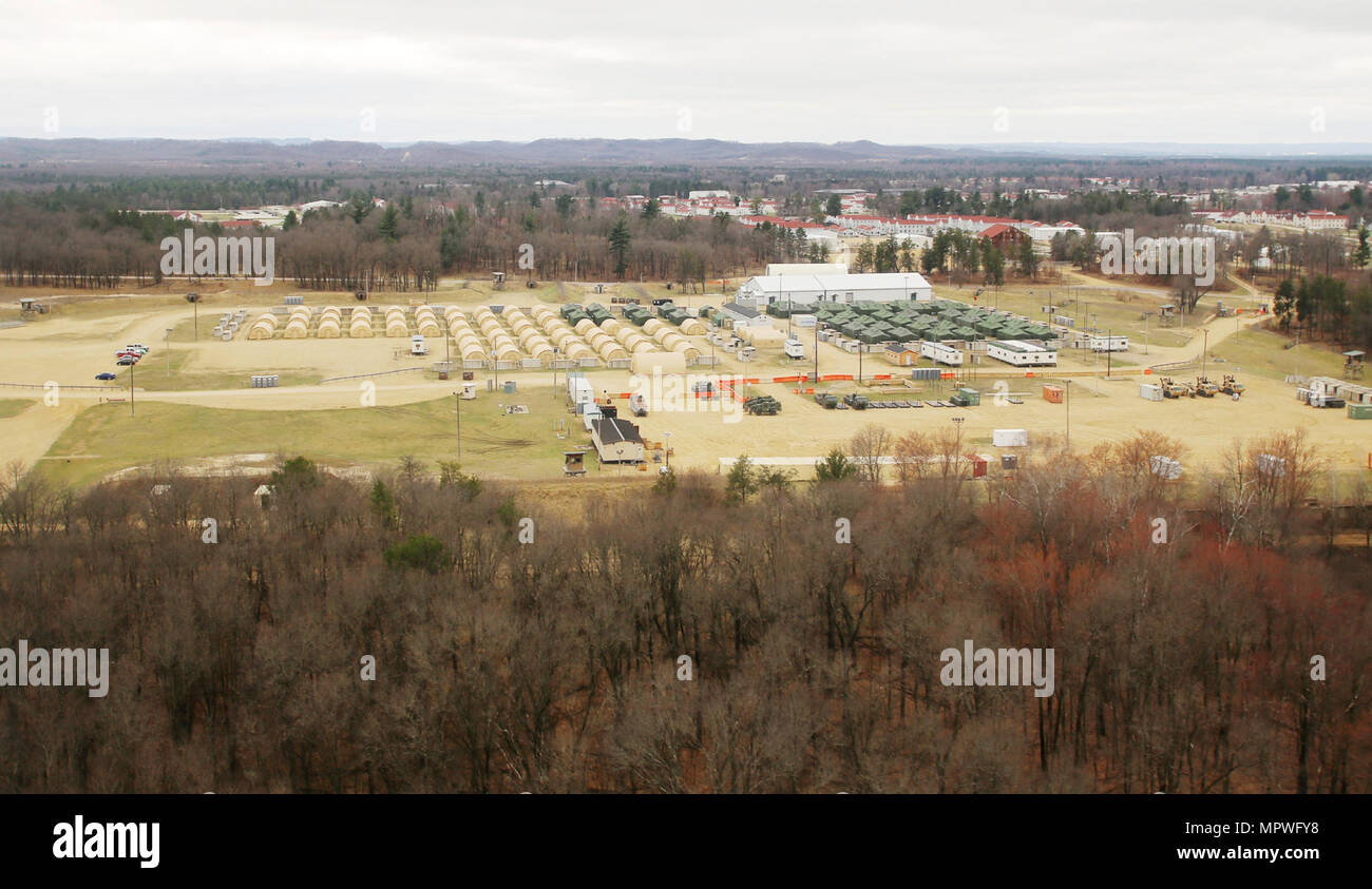 An aerial view of Improved Tactical Training Base Liberty is shown ...