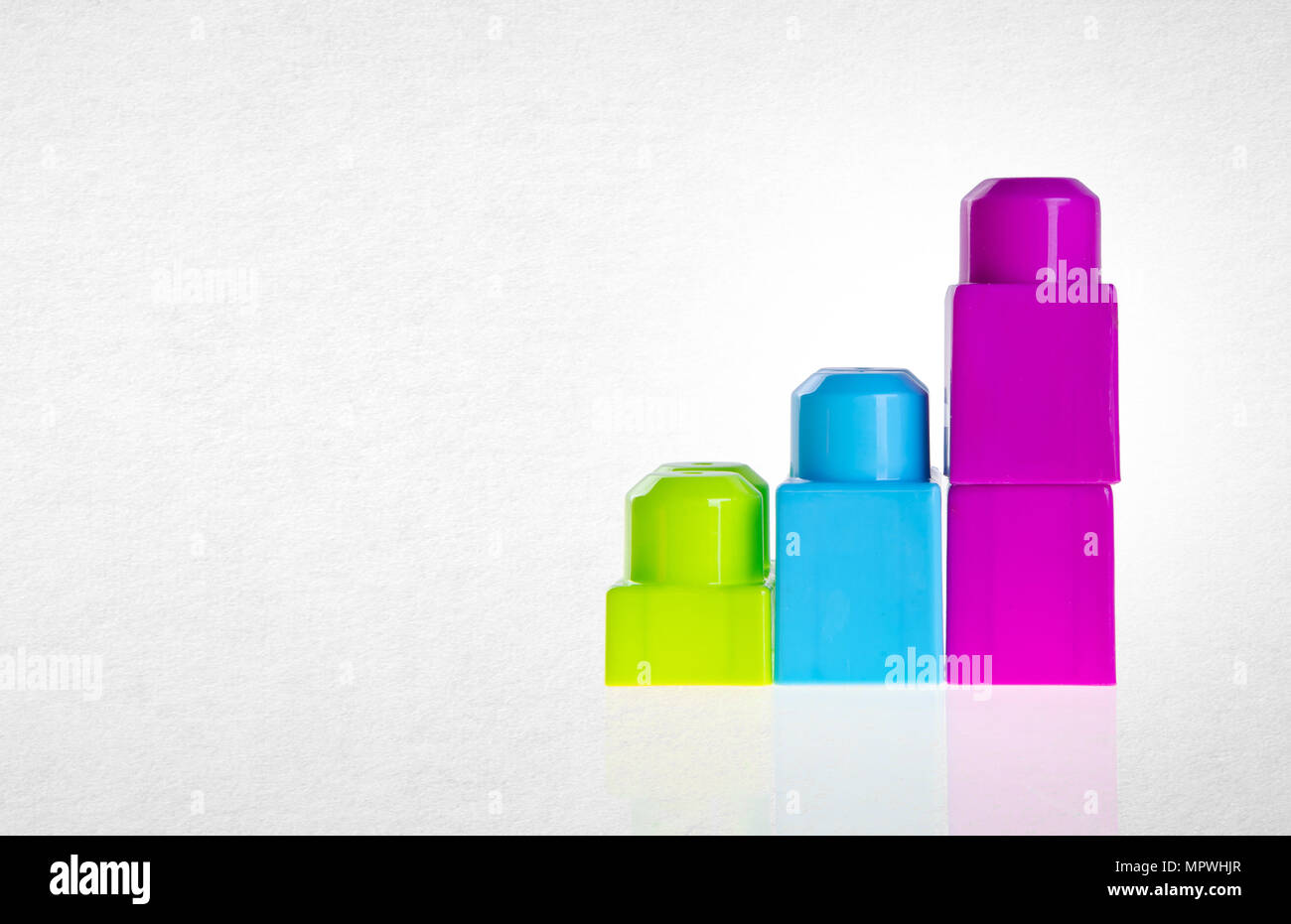 Plastic building blocks or colour blocks on a background Stock Photo ...