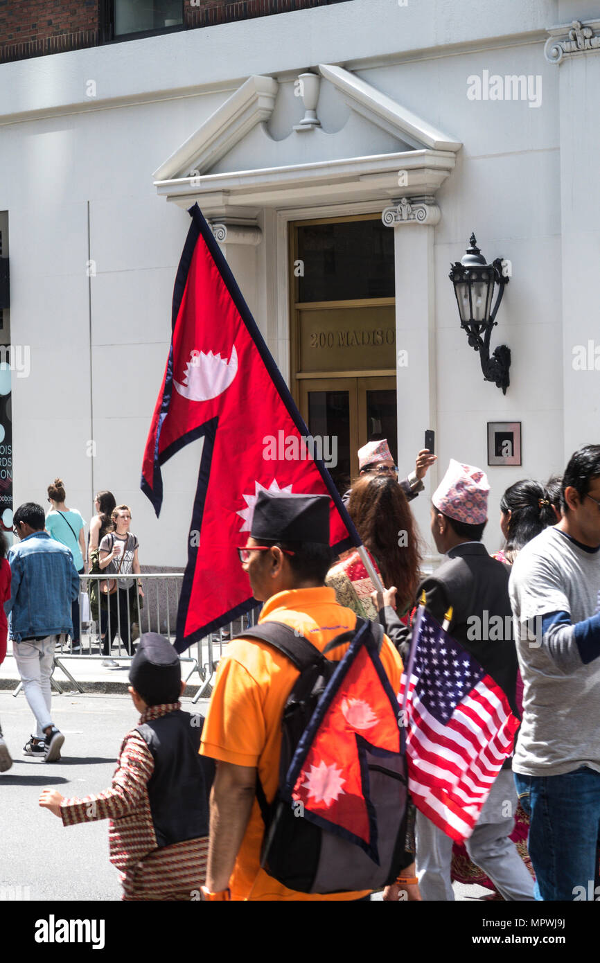 Nepal Day Parade, Madison Avenue, May 2018, NYC,USA Stock Photo - Alamy