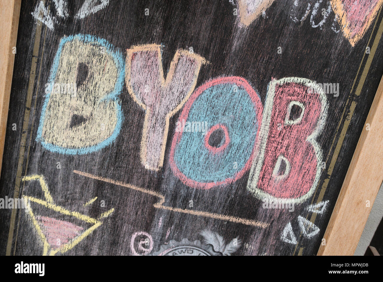 Bring your own bottle sign hi-res stock photography and images - Alamy