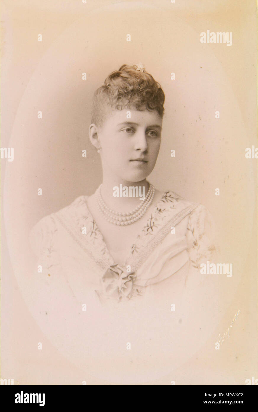Portrait of Grand Duchess Alexandra Georgievna of Russia (1870-1891 ...