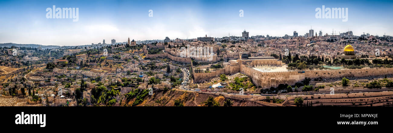 Overlooking Jerusalem from the Mount of Olives Stock Photo - Alamy
