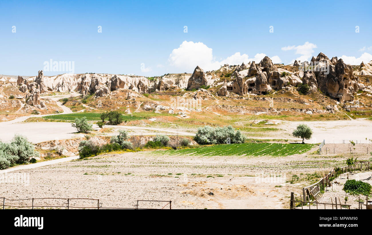 Travel to Turkey - rural scenery with ancient monastic settlement near ...