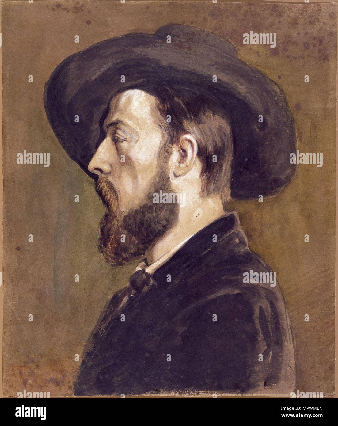 Portrait of Johan Barthold Jongkind (1819-1891 Stock Photo - Alamy