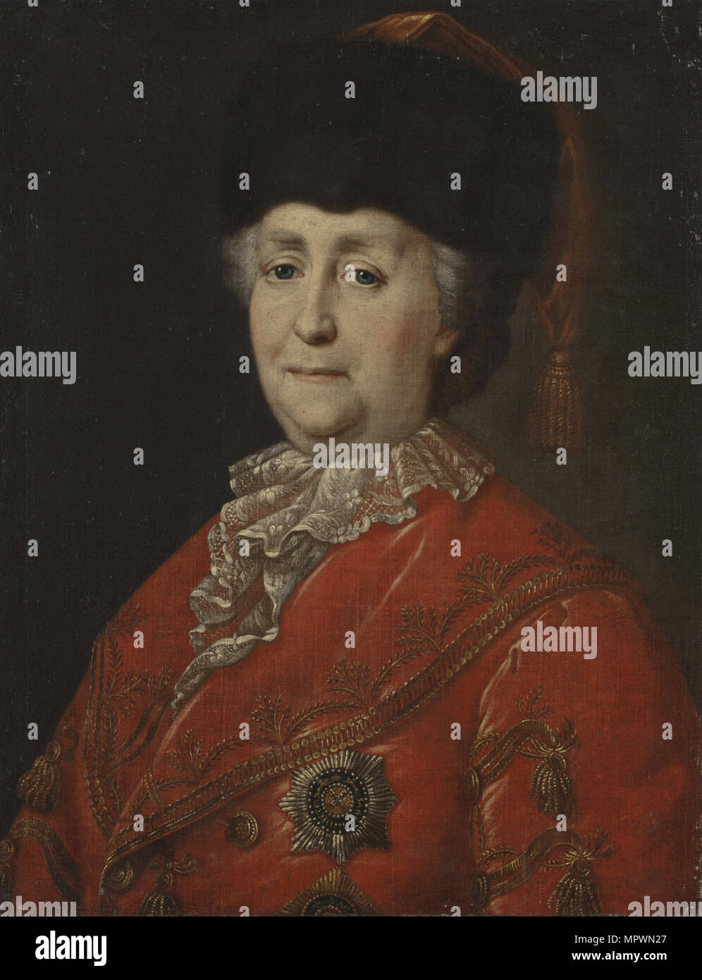 Portrait of Empress Catherine II (1729-1796) in Travel Dress, 1787 ...