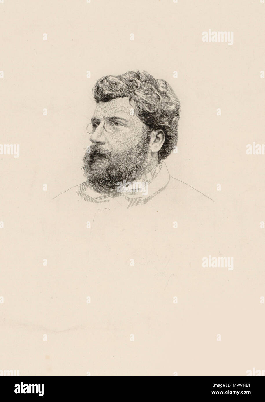 Portrait of the composer Georges Bizet (1838-1875), 1860s Stock Photo ...
