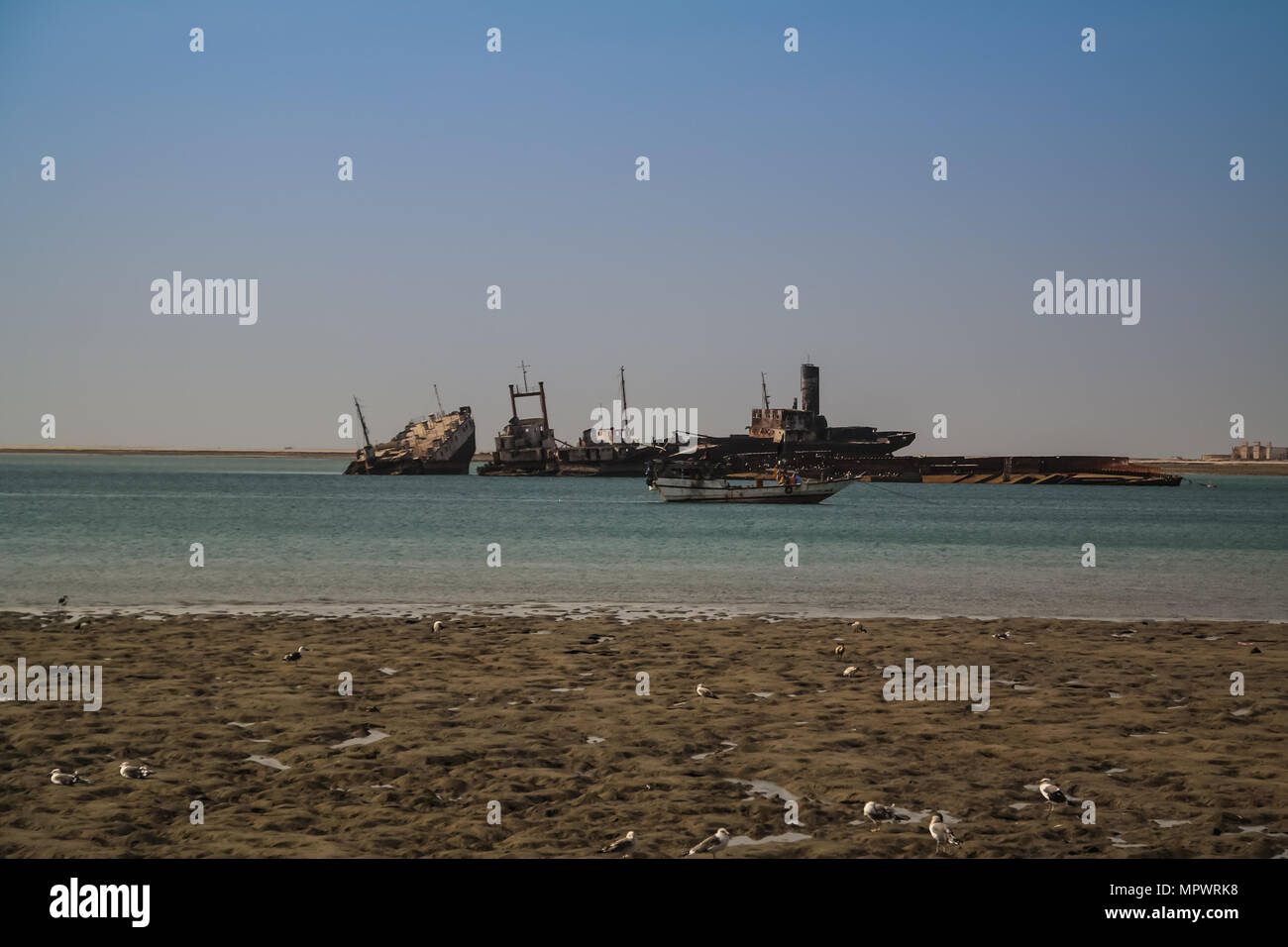 Panorama of Berbera port and beach with boats, Somalia Stock Photo - Alamy