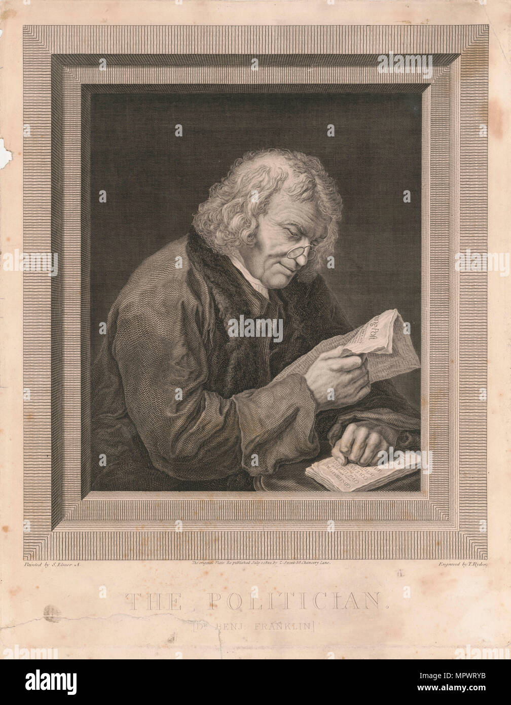 Portrait of Benjamin Franklin Stock Photo - Alamy