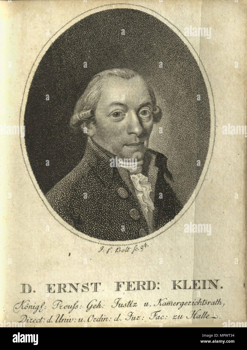 Portrait of Ernst Ferdinand Klein (1743-1810) , 1794 Stock Photo - Alamy